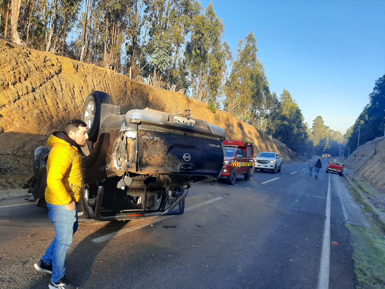 Escarcha en la ruta incidió en volcamiento en camino Cobquecura a ...